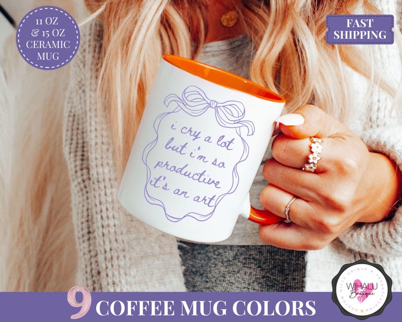 Productive Crying Mug Taylor Inspired Poet Mug Custom Taylor Coffee Cup ...
