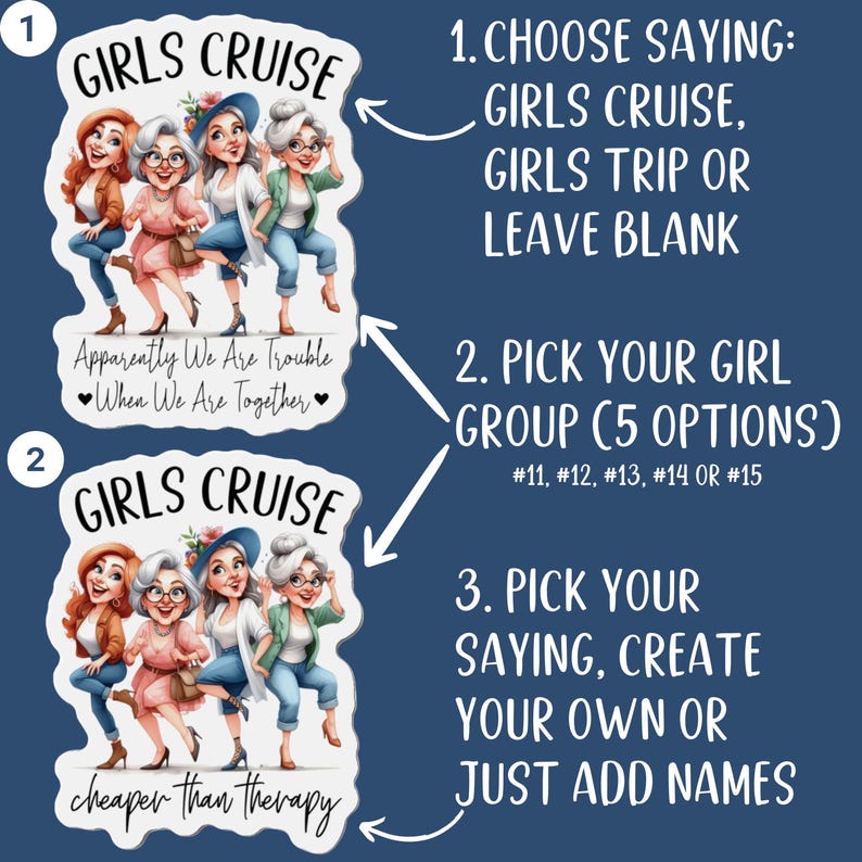 Personalized Girls Trip Cruise Magnet Funny Girls Cruise Door Magnet ...