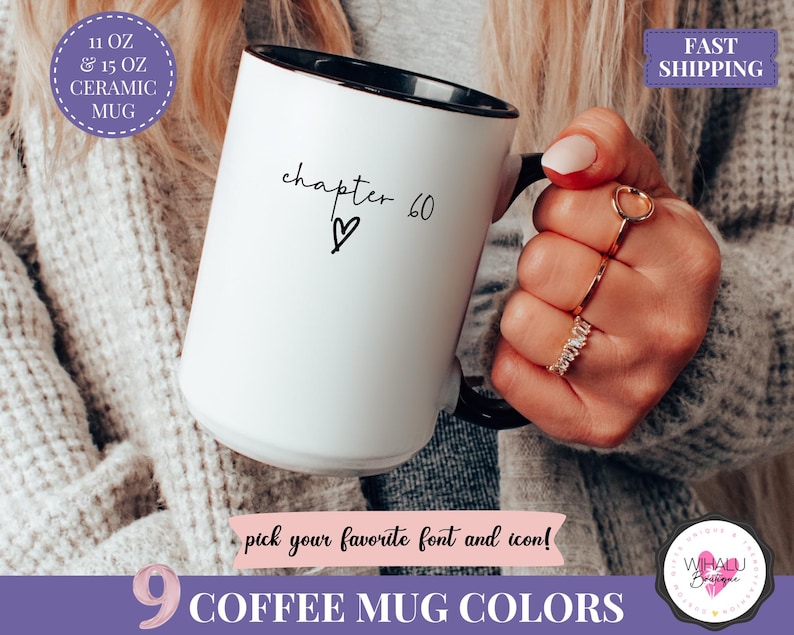60th Birthday Mug Custom 60 Birthday Gift for Her Personalized Birthday ...