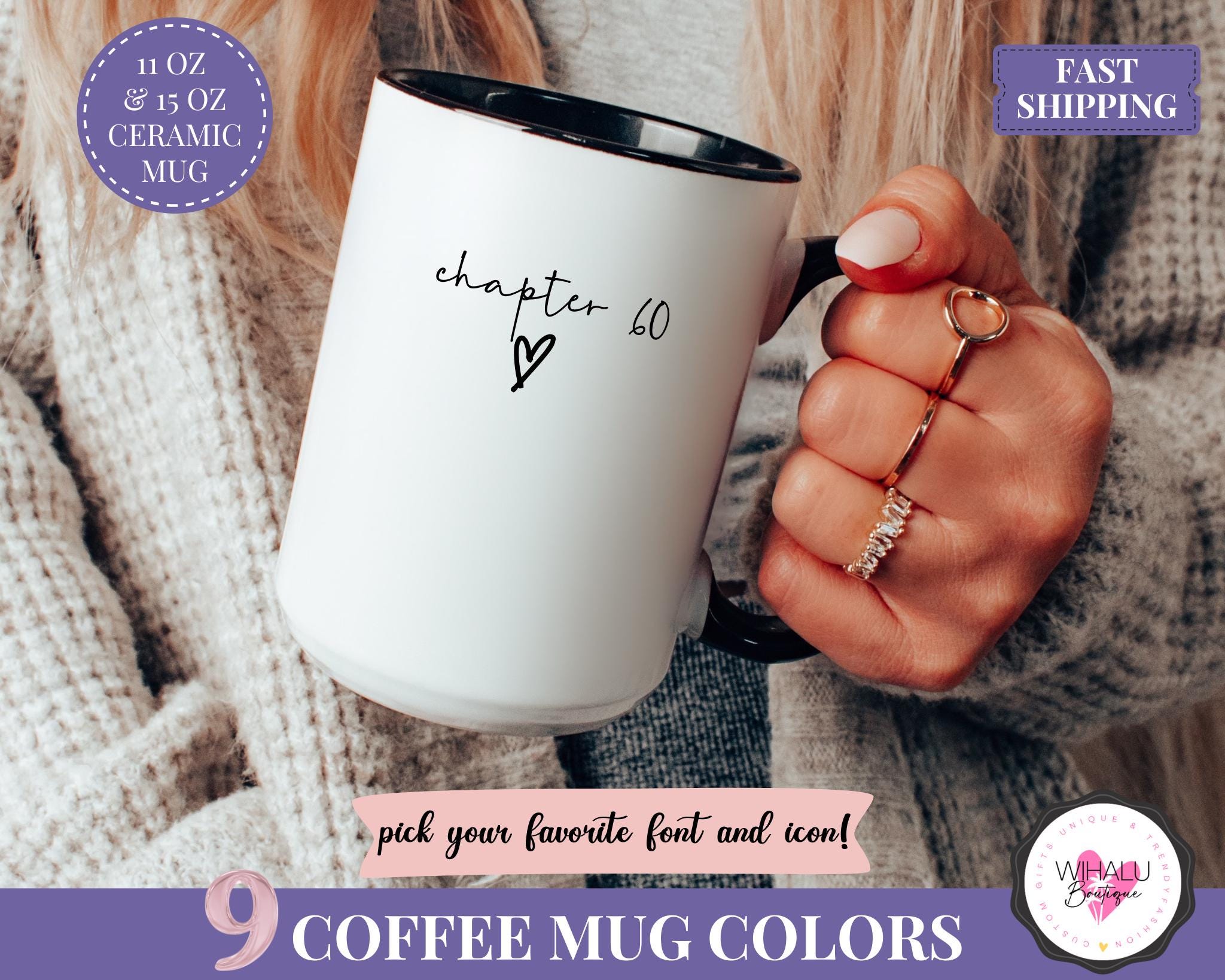 60th Birthday Mug Custom 60 Birthday Gift for Her Personalized Birthday ...