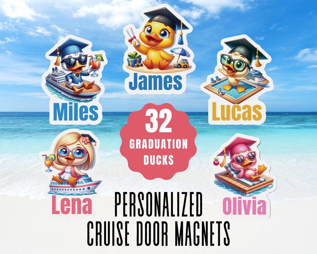 Graduation Cruise Duck Magnet Personalized Cruise Door Decor Custom ...