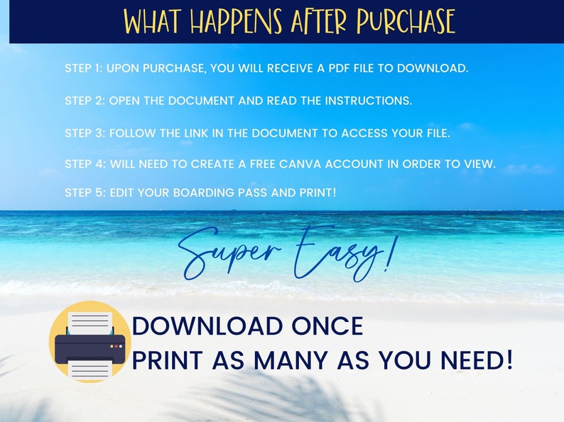 Princess Cruise Ticket Personalized Cruise Ticket Printable - Etsy