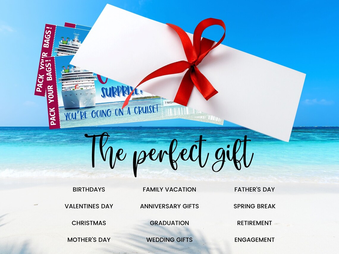 Christmas Cruise Trip Surprise Ticket Cruise Gift Voucher Instant ...