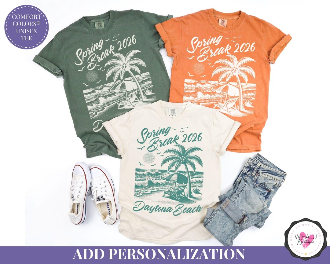Spring Break 2026 Shirt Personalized Family Beach Vacation Tshirt ...