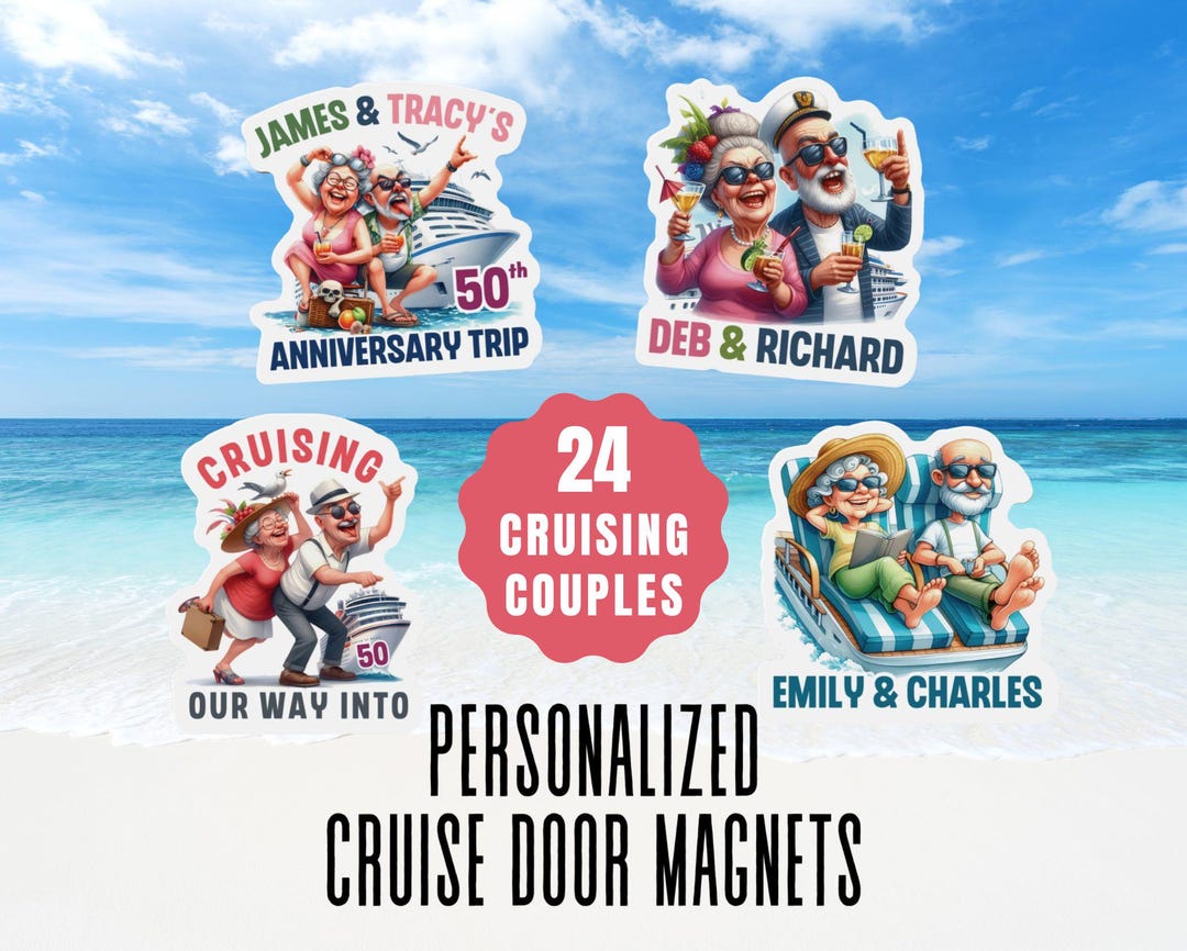 Personalized Cruise Magnet Senior Cruise Door Magnet Funny Anniversary ...