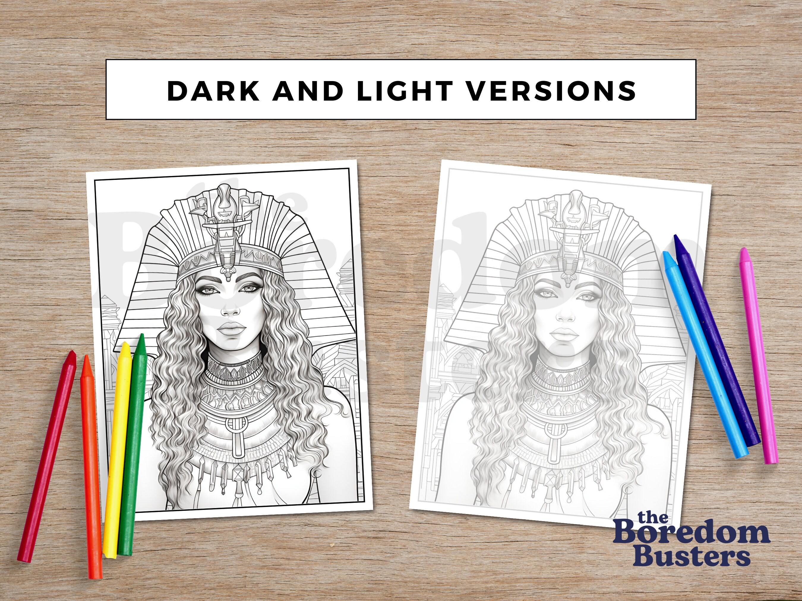 Ancient Egyptian Coloring Book, Historical Printable Pages, Cleopatra ...