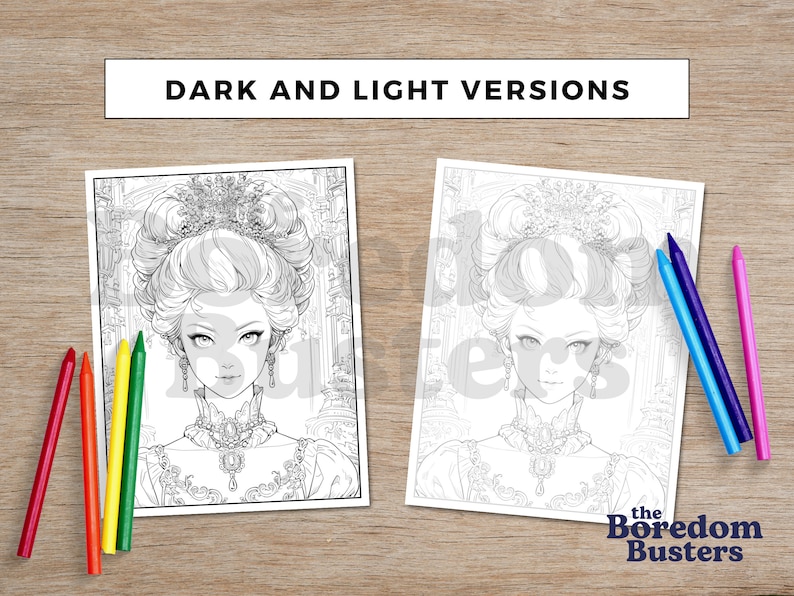 Rococo Coloring Pages, Elegant Feminine Art, Vintage Style Printable ...