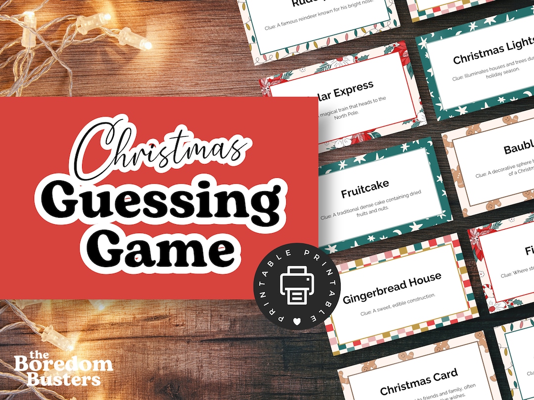 Christmas Guessing Game, Xmas Who Am I, Holiday Party Ice Breakers ...