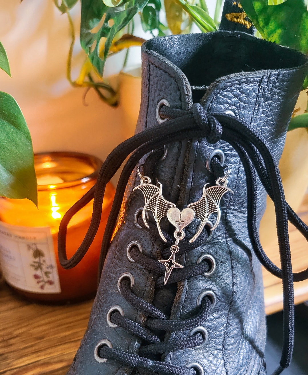 Charm Bat Heart Silver Shoes Charm Shoes Charm Boot Charms dr Martens ...