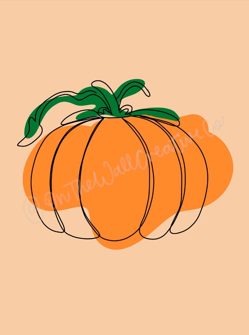Fall Gourd Line Wall Art - Etsy