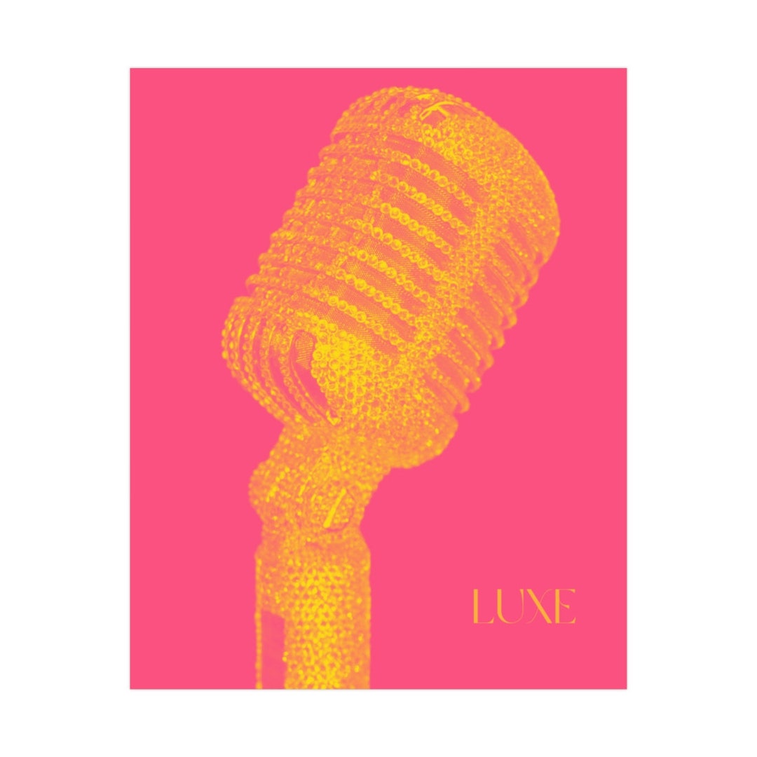 Rolled Prints - Luxe Bedazzled Mic Poster - Etsy