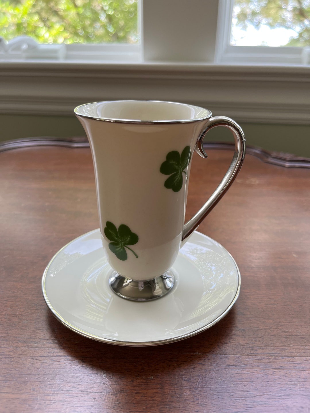 Vintage Flintridge Clover China Teacup & Saucer - Etsy
