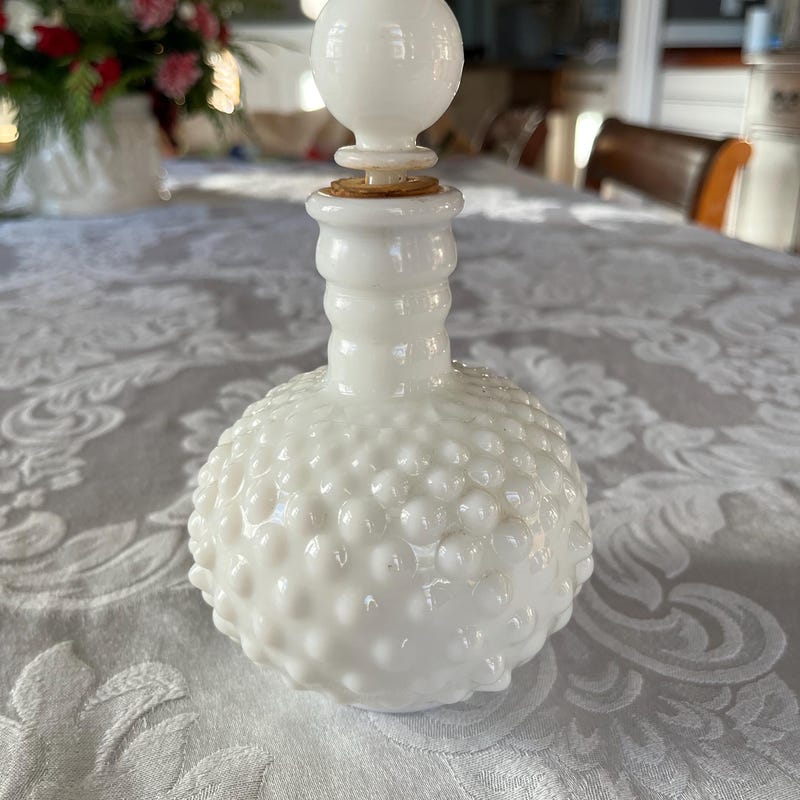 Hobnail Milk Glass Etsy