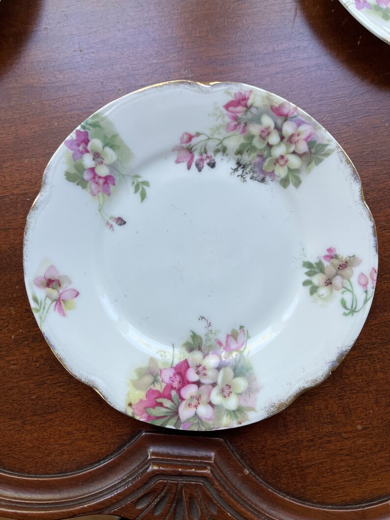 J & C Bavaria Set of 5 Vintage Plates in Louise Pattern - Etsy