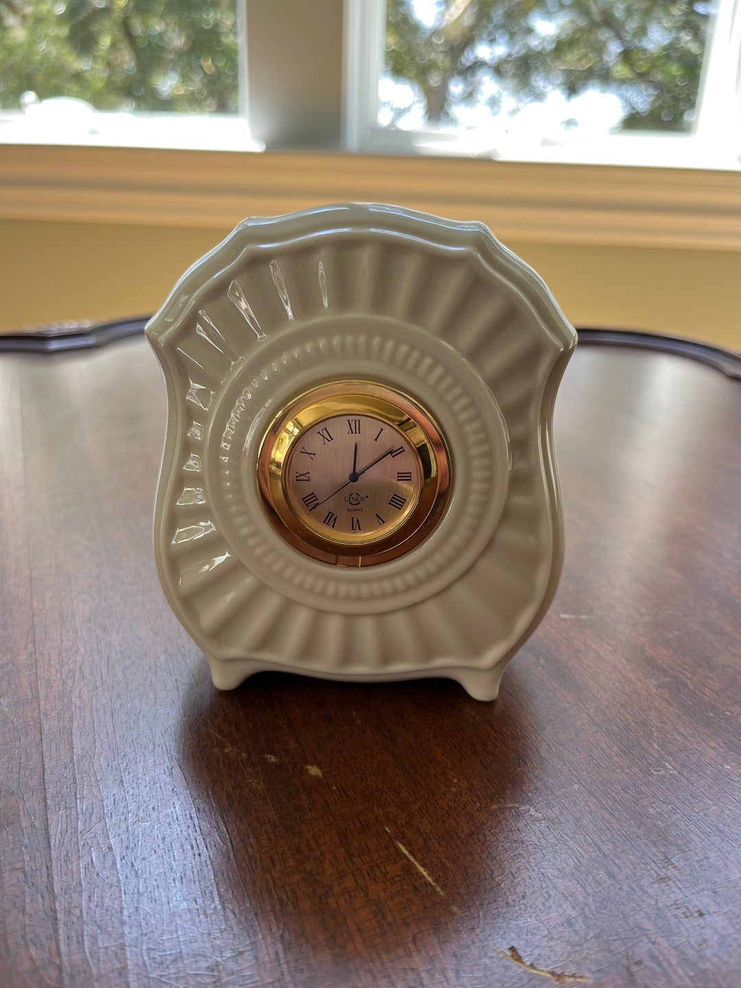 Lenox Fluted China 5” Mantel Clock - Etsy