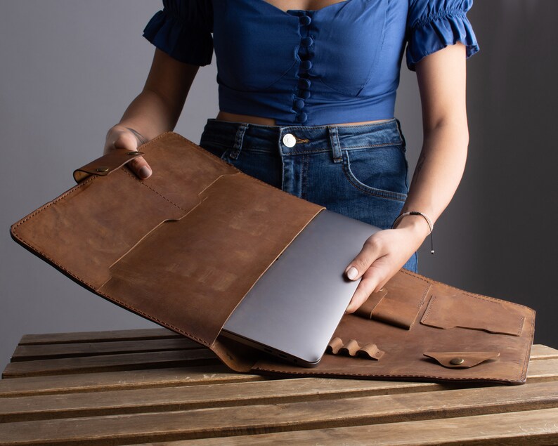 100% Handmade Engraved Leather Folder Organizer Personalized - Etsy