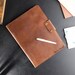 100% Handmade Engraved Leather Folder Organizer, Personalized Leather ...