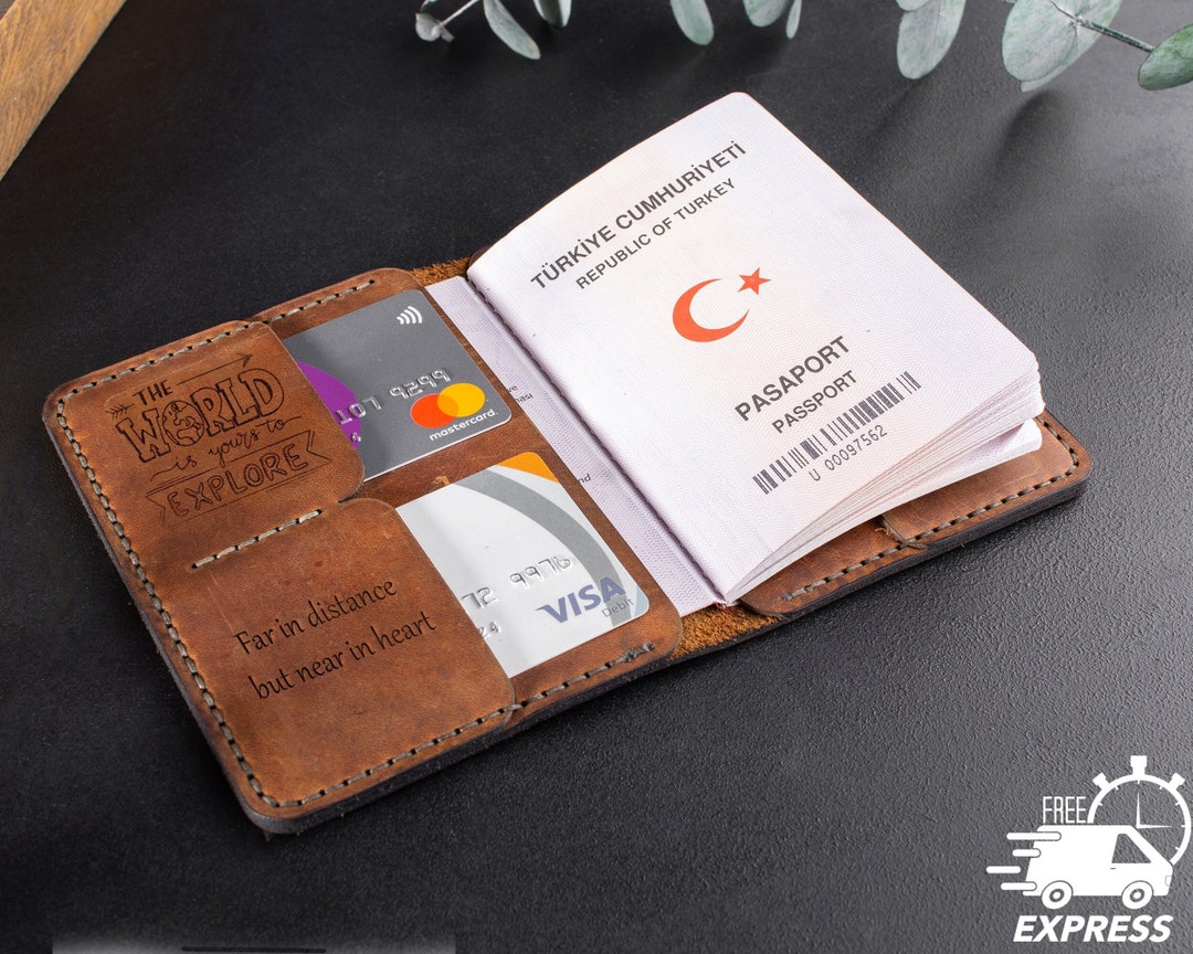 Handmade Passport Case, Leather Custom Passport, Personalized Passport ...