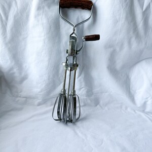 Vintage Prestige Hand Mixer Stainless Steel With Wooden Handle Made in ...