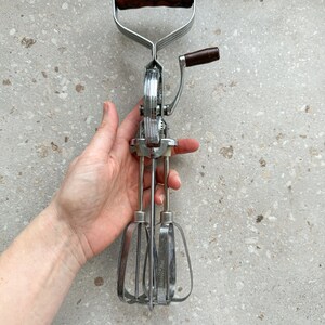 Vintage Prestige Hand Mixer Stainless Steel With Wooden Handle Made in ...