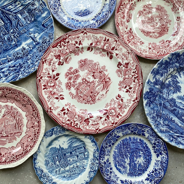 English Plates - Etsy