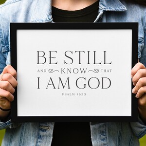Psalm 46:10 | Be Still and Know | Scripture Wall Art | PRINTABLE ...