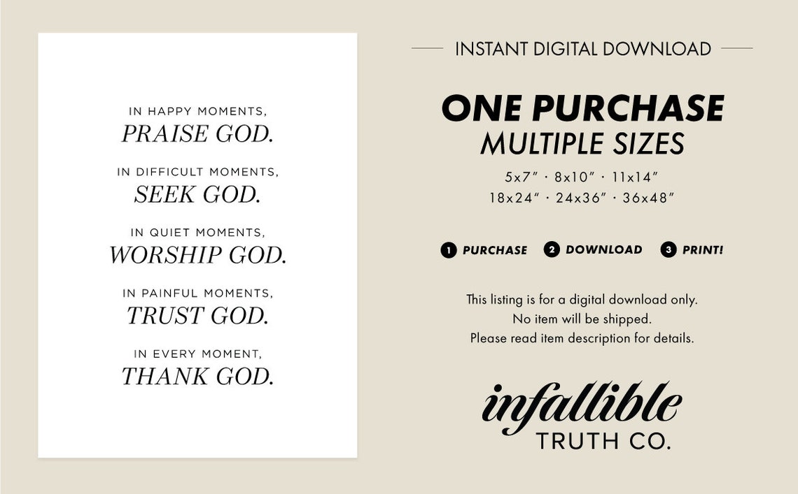 Moments With God | Encouraging Faith-based Wall Art | PRINTABLE ...