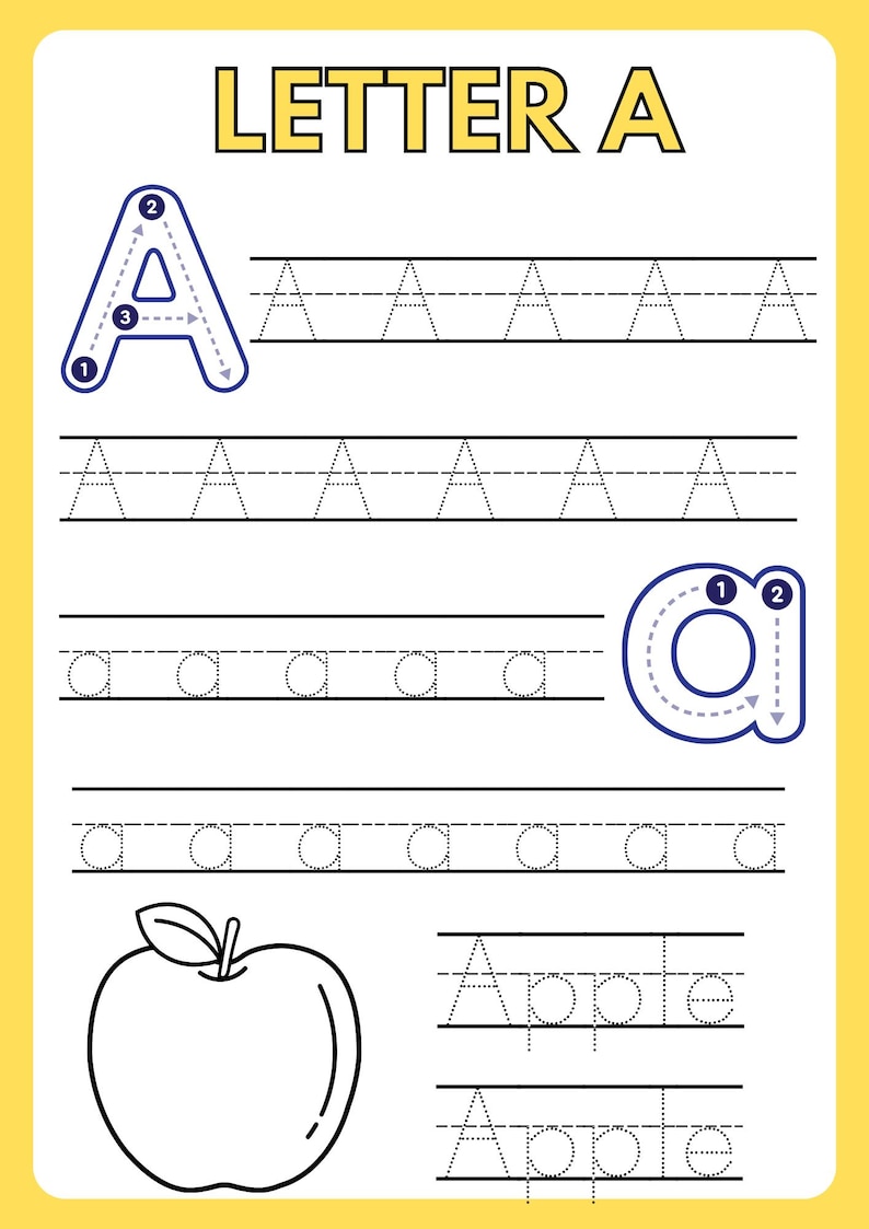 Pre-school Alphabet 26 Page Printable - Etsy