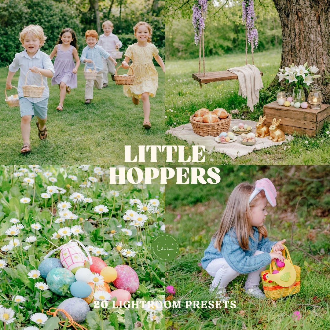 Easter Lightroom Presets, Pastel Spring Presets for Kids and Family ...