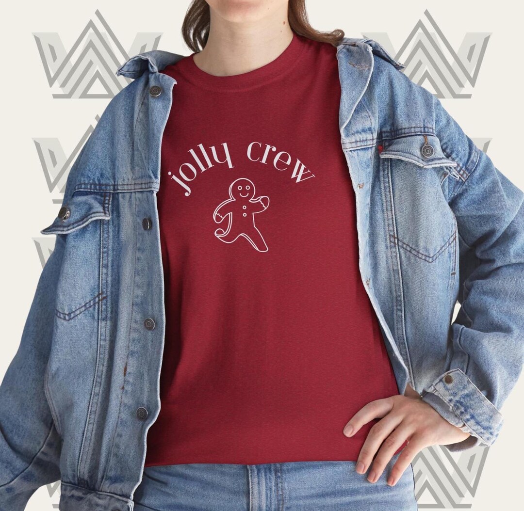 Jolly Crew Matching Christmas Family Tshirt, Holiday Party Shirt, Red ...
