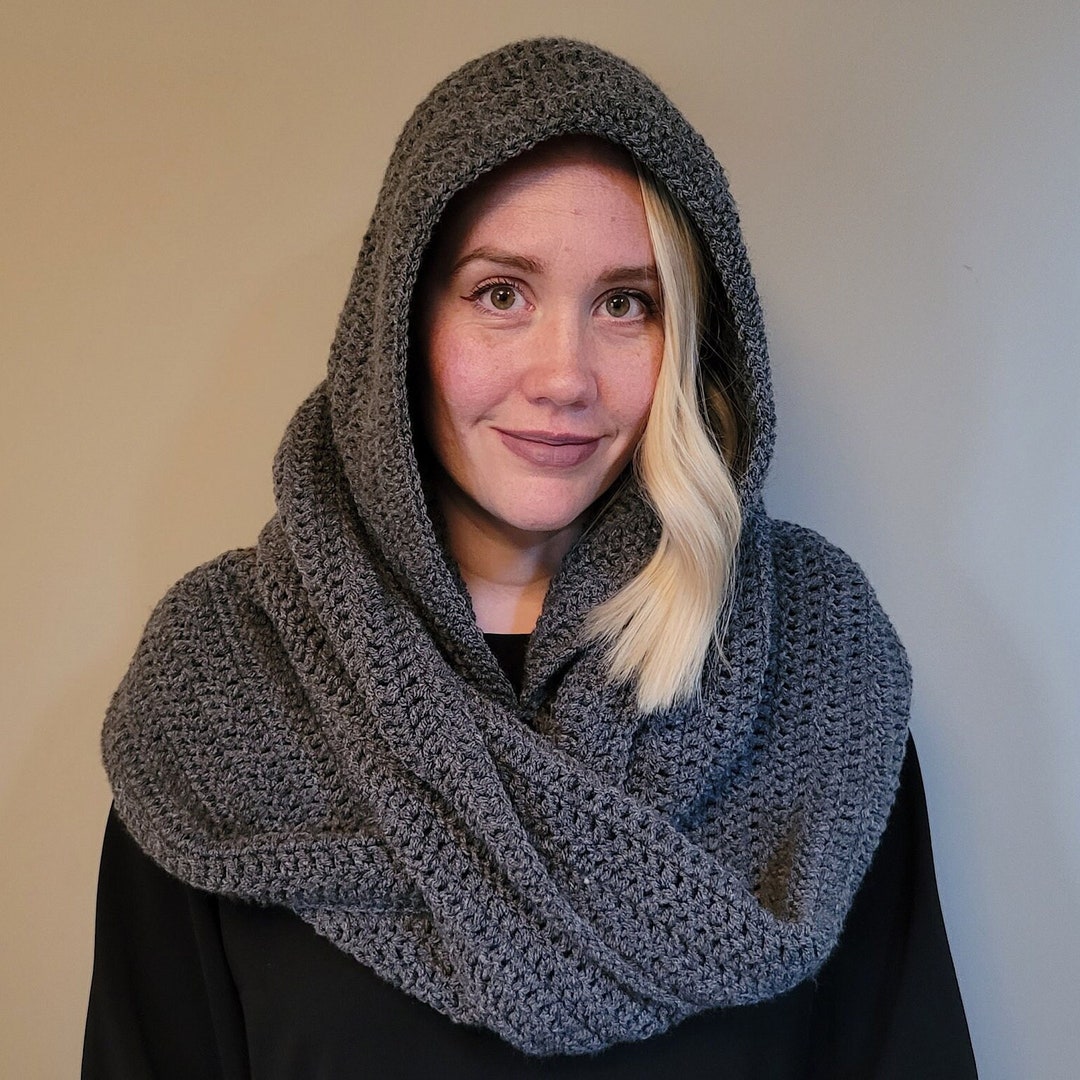 CROCHET PATTERN - Witchy Hooded Infinity Scarf (oversized Pointed Hood ...