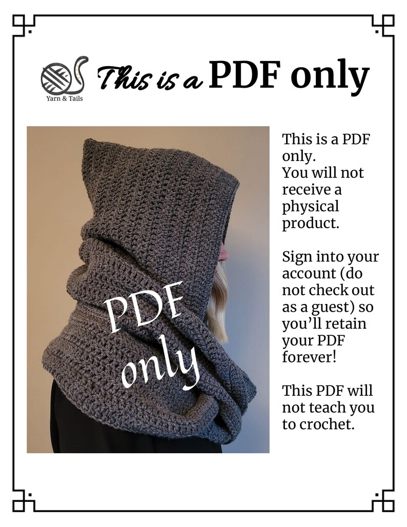 CROCHET PATTERN Witchy Hooded Infinity Scarf oversized Pointed Hood - Etsy