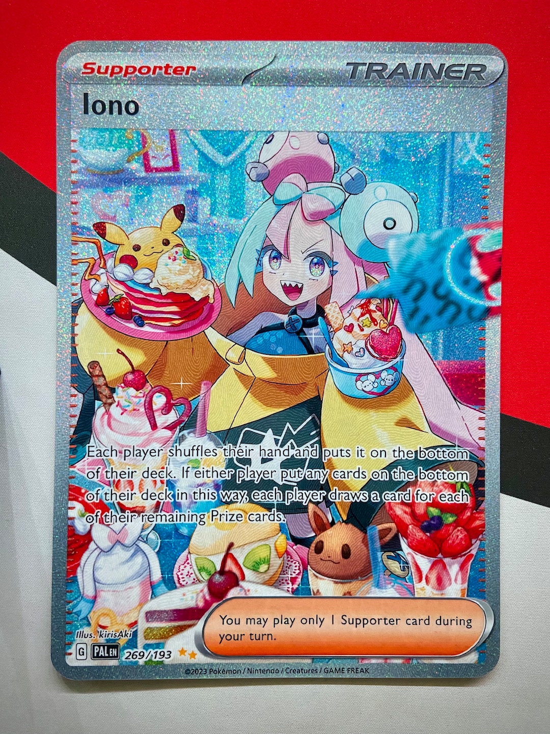 Custom Jumbo Iono SV2 269/193 Scarlet & Violet PAL EN Sparkle Holo ...