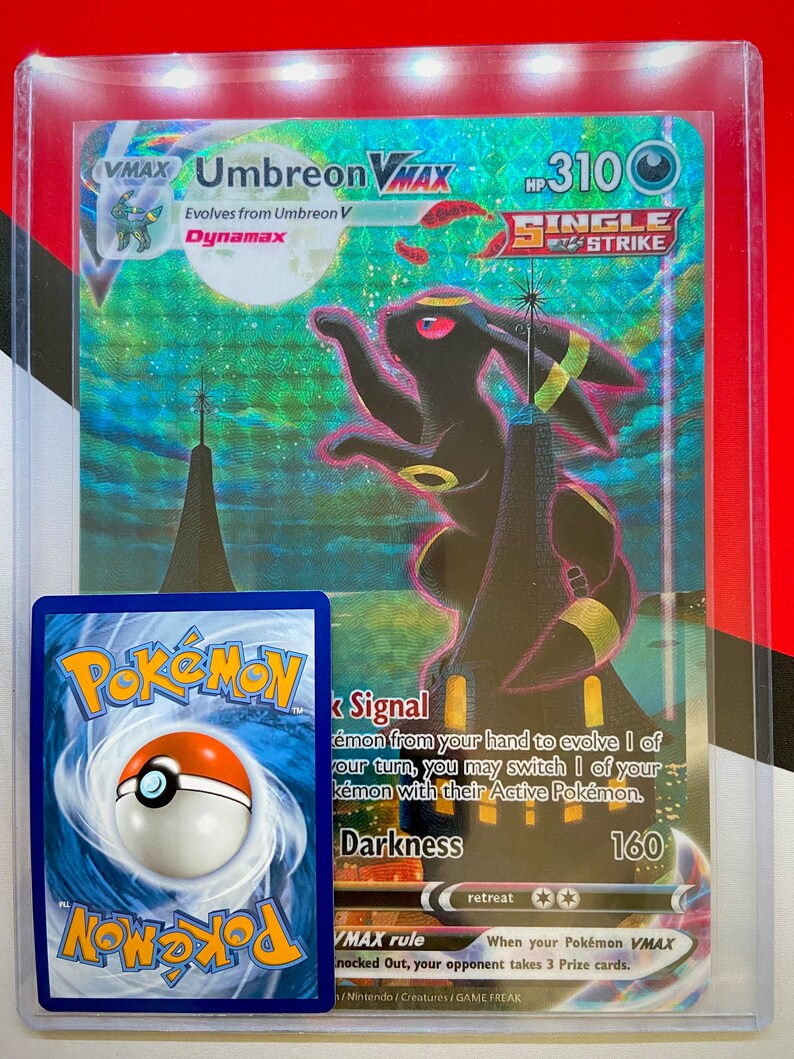 Custom Jumbo Umbreon VMAX Alt Art Diamond Holo 215/203 Evolving Skies ...