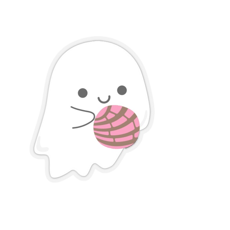 Pantasma Sticker - Ghost and Pan Dulce - Boo Y Concha Sticker - Etsy