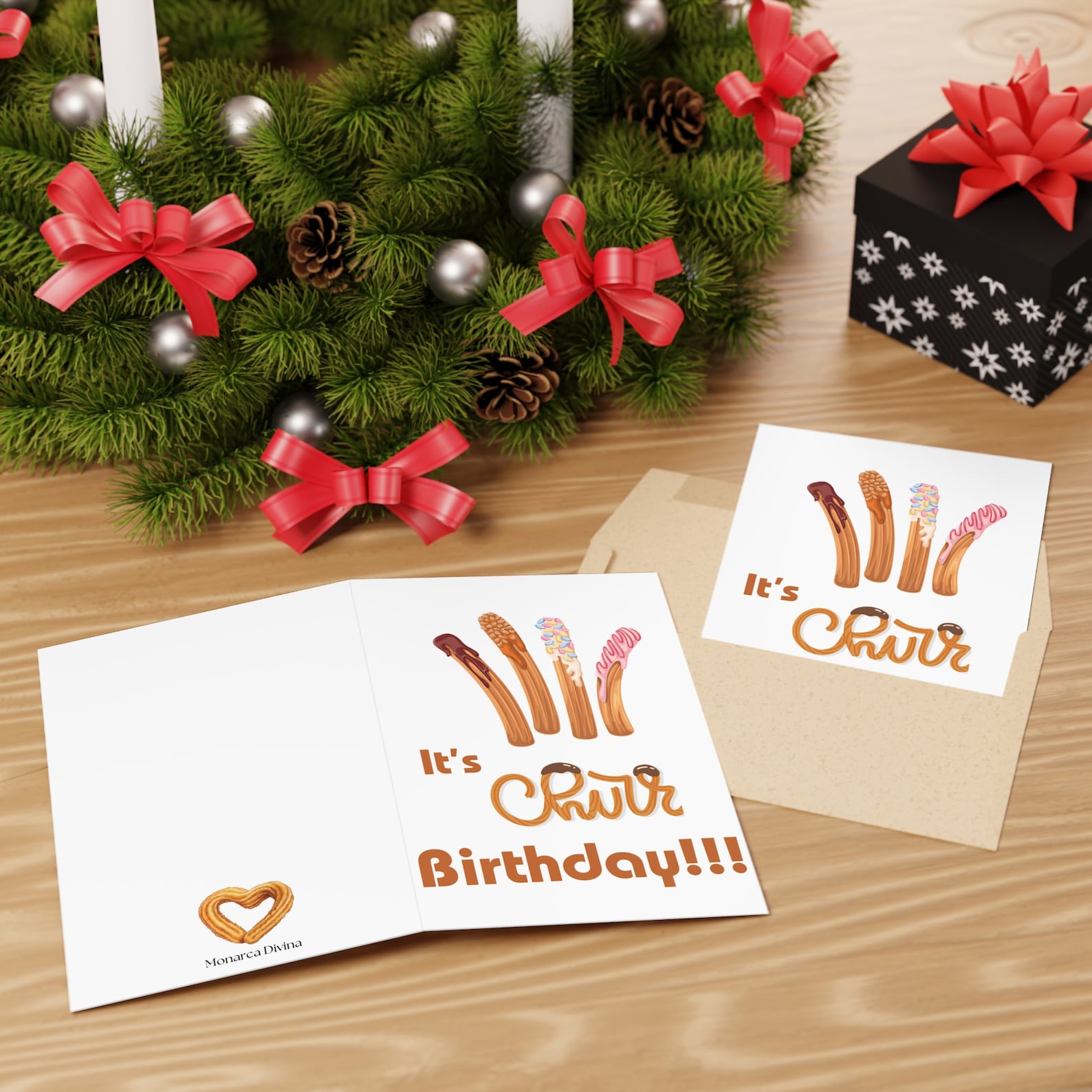 It's Churr Birthday! - Churro Design - Happy Birthday Card - Birthday ...
