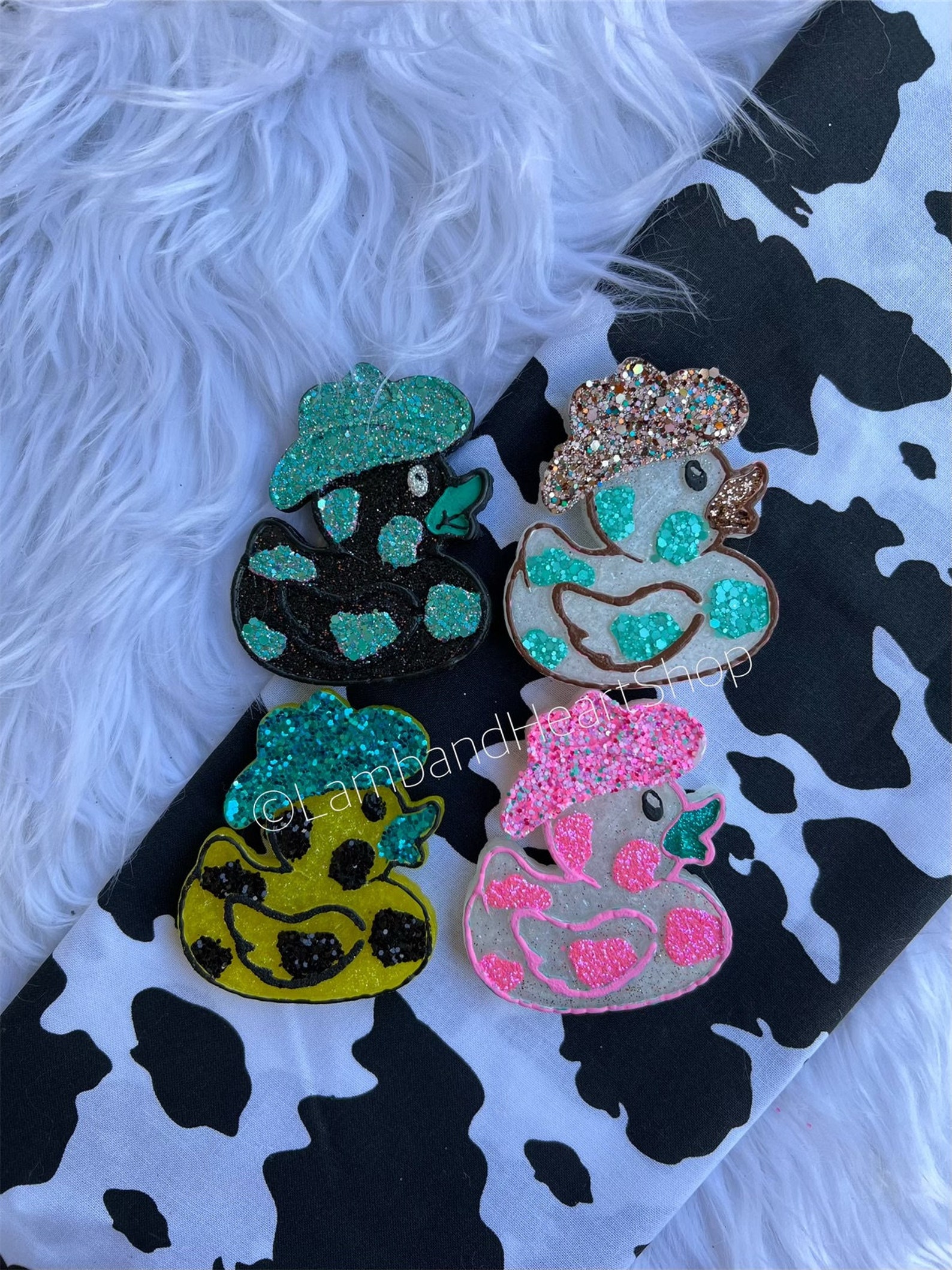 Cow Print Rubber Duck Vent Clip Freshies - Etsy