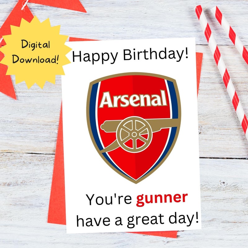 Arsenal Birthday Cards - Etsy UK