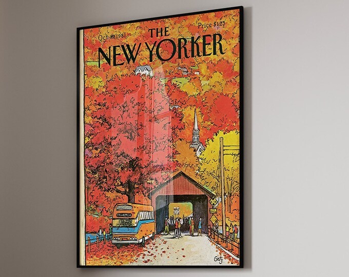 The New Yorker Print, Oct 5 1981, New Yorker Magazine Cover, Aesthetic ...
