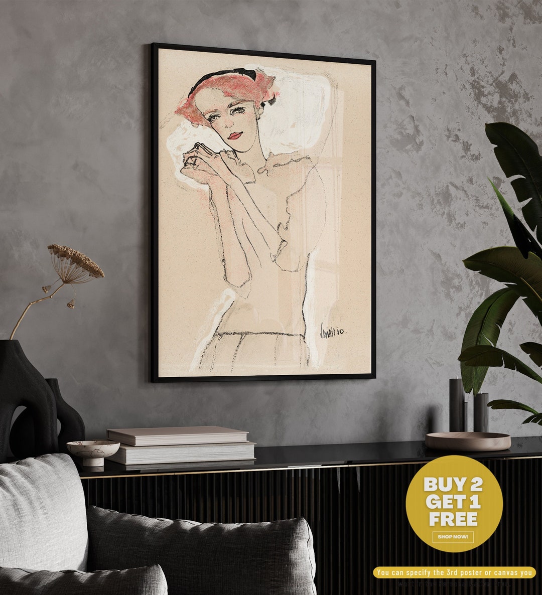 Egon Schiele Portrait of a Woman, Egon Schiele Poster, Egon Schiele ...
