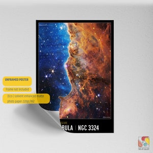 Nasa Deep Field Set of 3 Canvas, Cosmic Cliffs, Carina Nebula / Hubble ...