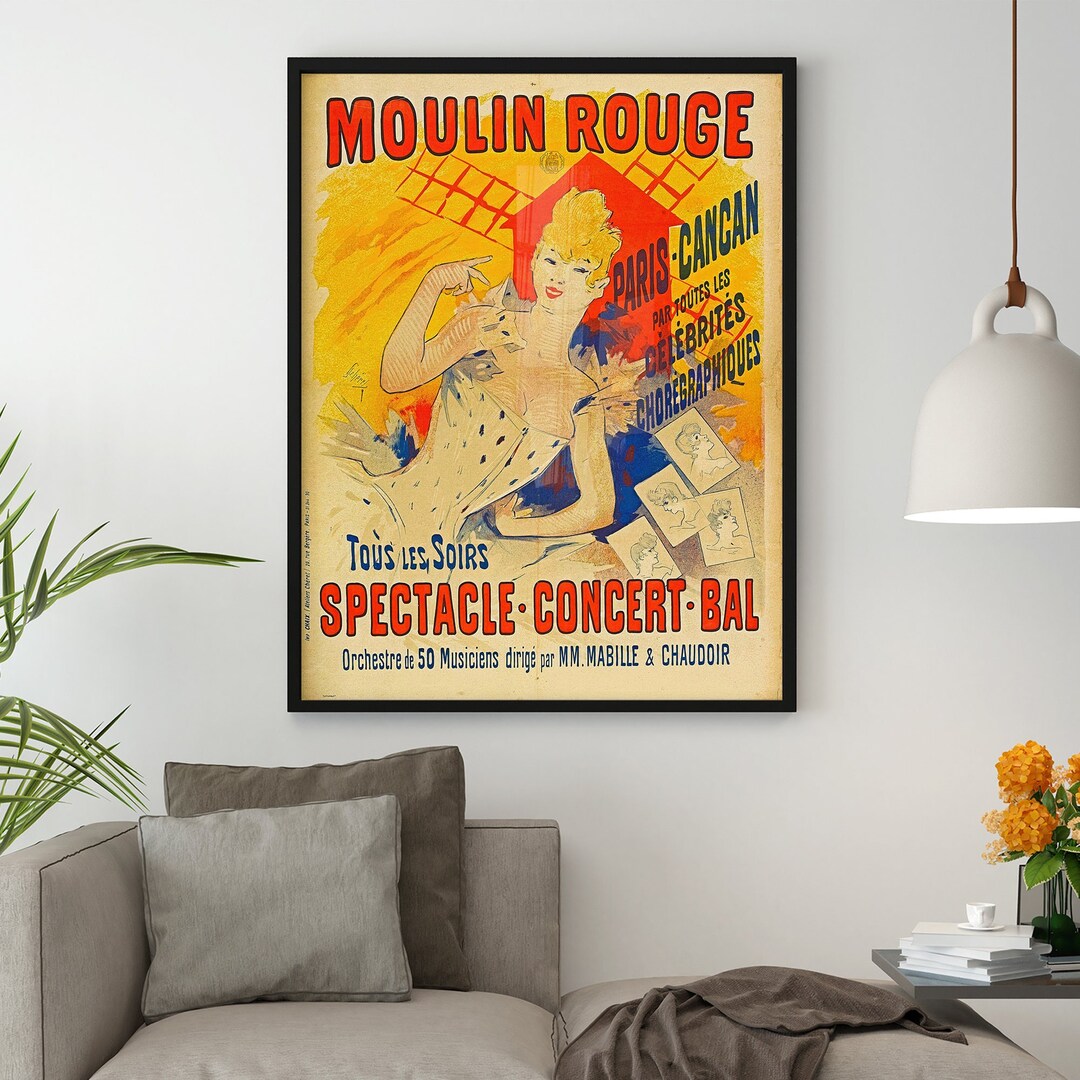 Moulin Rouge, Paris, Cancan, Moulin Rouge Poster, Poster Art / Vintage ...