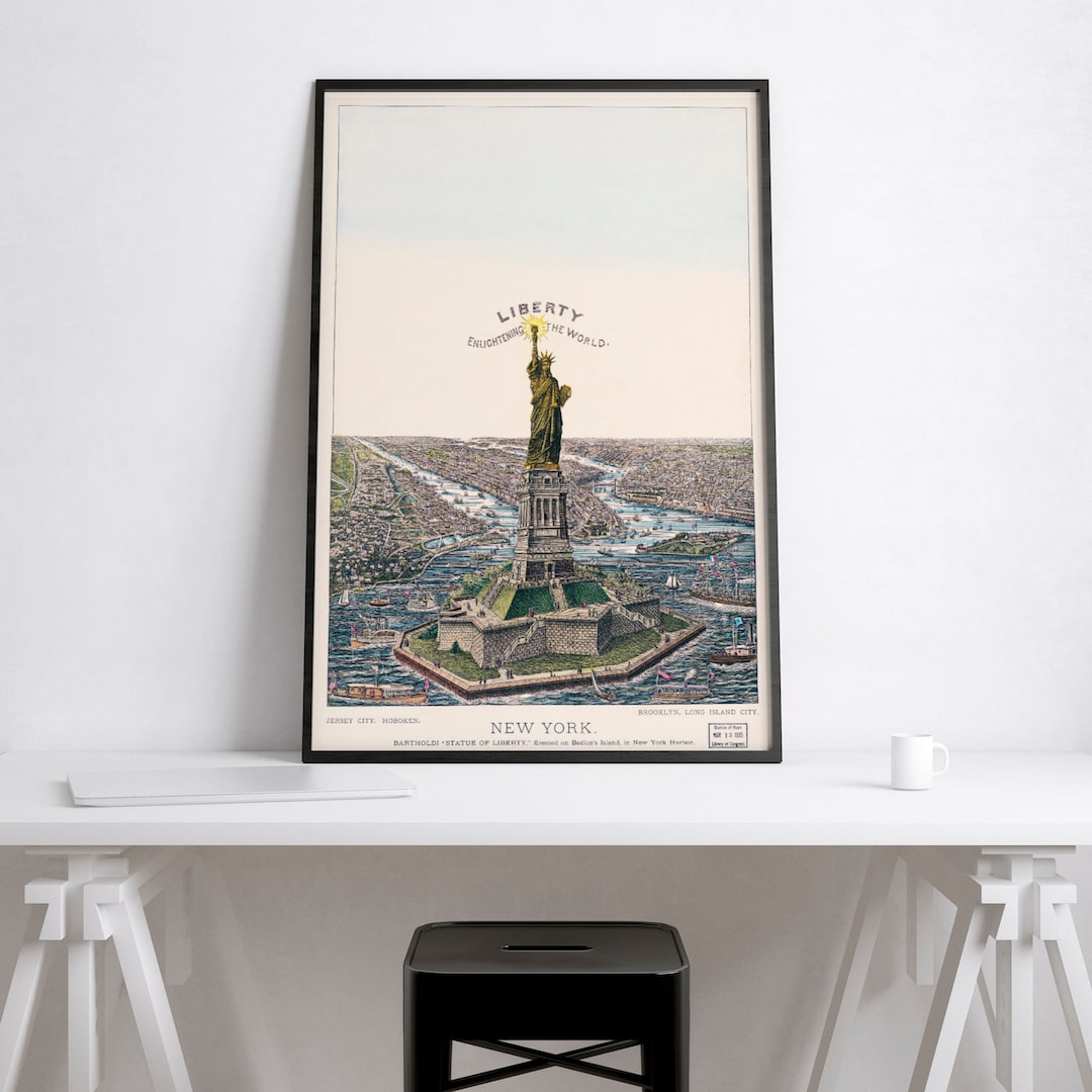 The Great Bartholdi Statue Liberty Enlightening the World / - Etsy