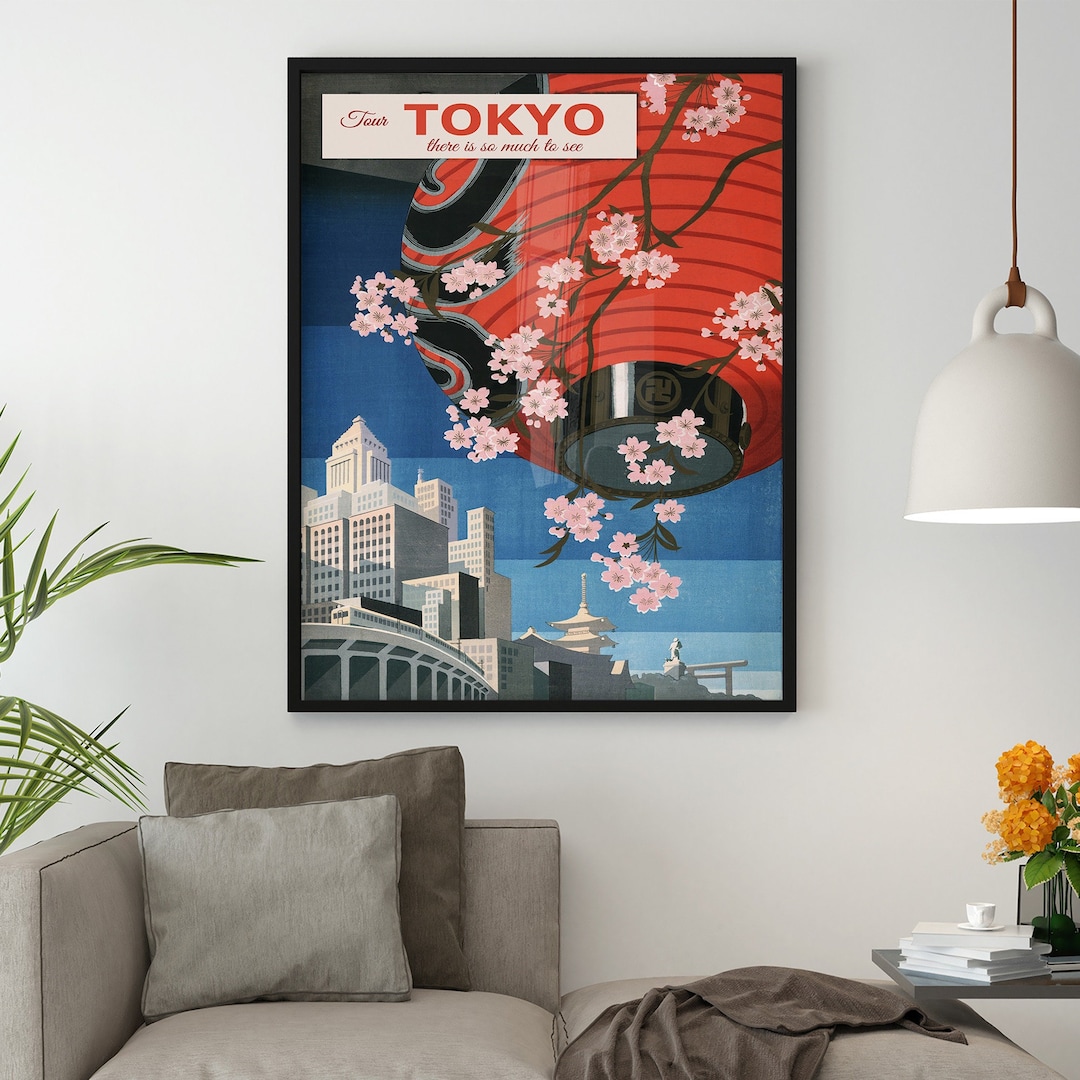 Tour Tokyo Vintage Travel Poster , Japan Travel Posters, Travel Posters ...