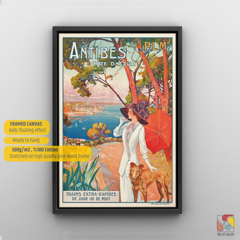 Antibes Vintage Travel Poster / Vintage French Poster Art - Etsy