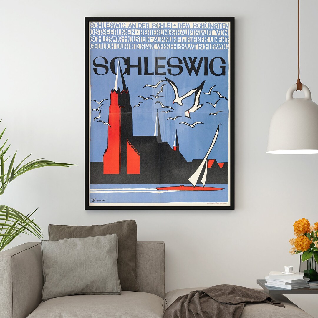 A Vintage Travel Poster for Germany Schleswig / Tourism Home - Etsy