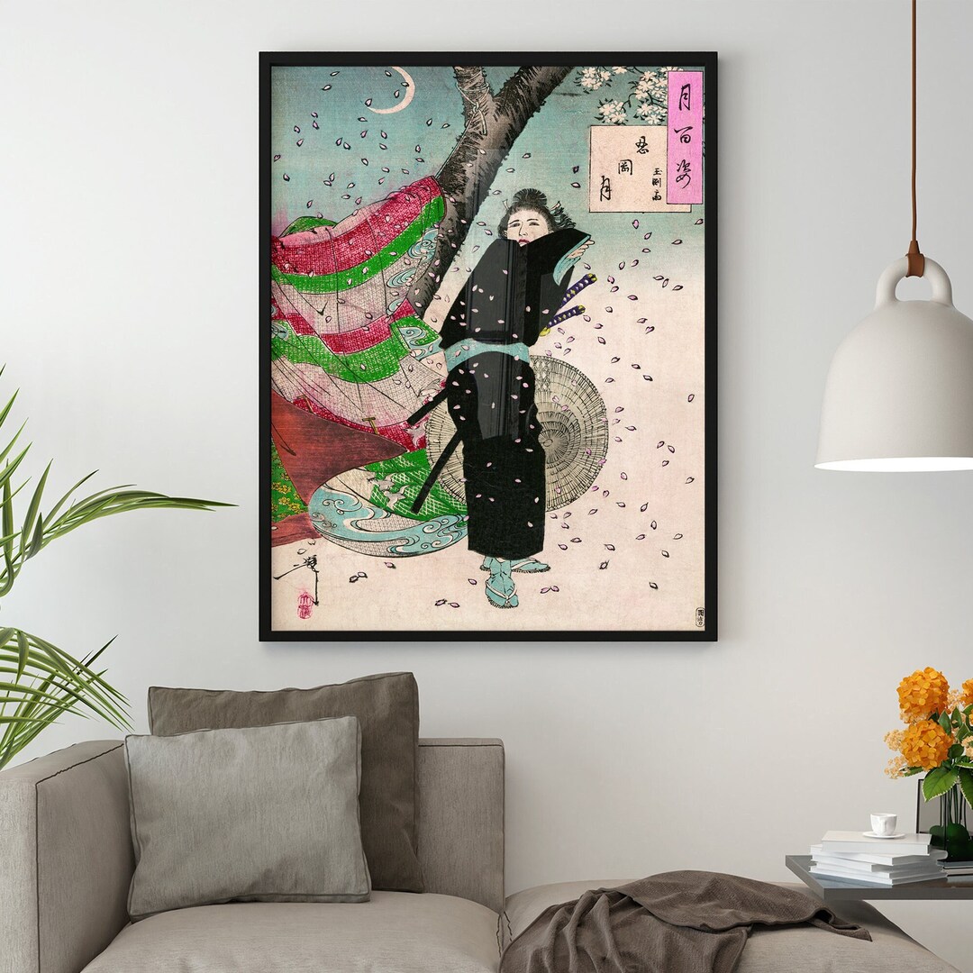 One Hundred Faces of the Moon by Yoshitoshi Tsukioka Canvas, Japanese ...