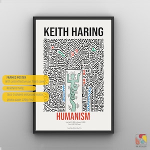 Keith Haring Humanism Poster Print, Haring Exhibition Poster, Pop Art ...