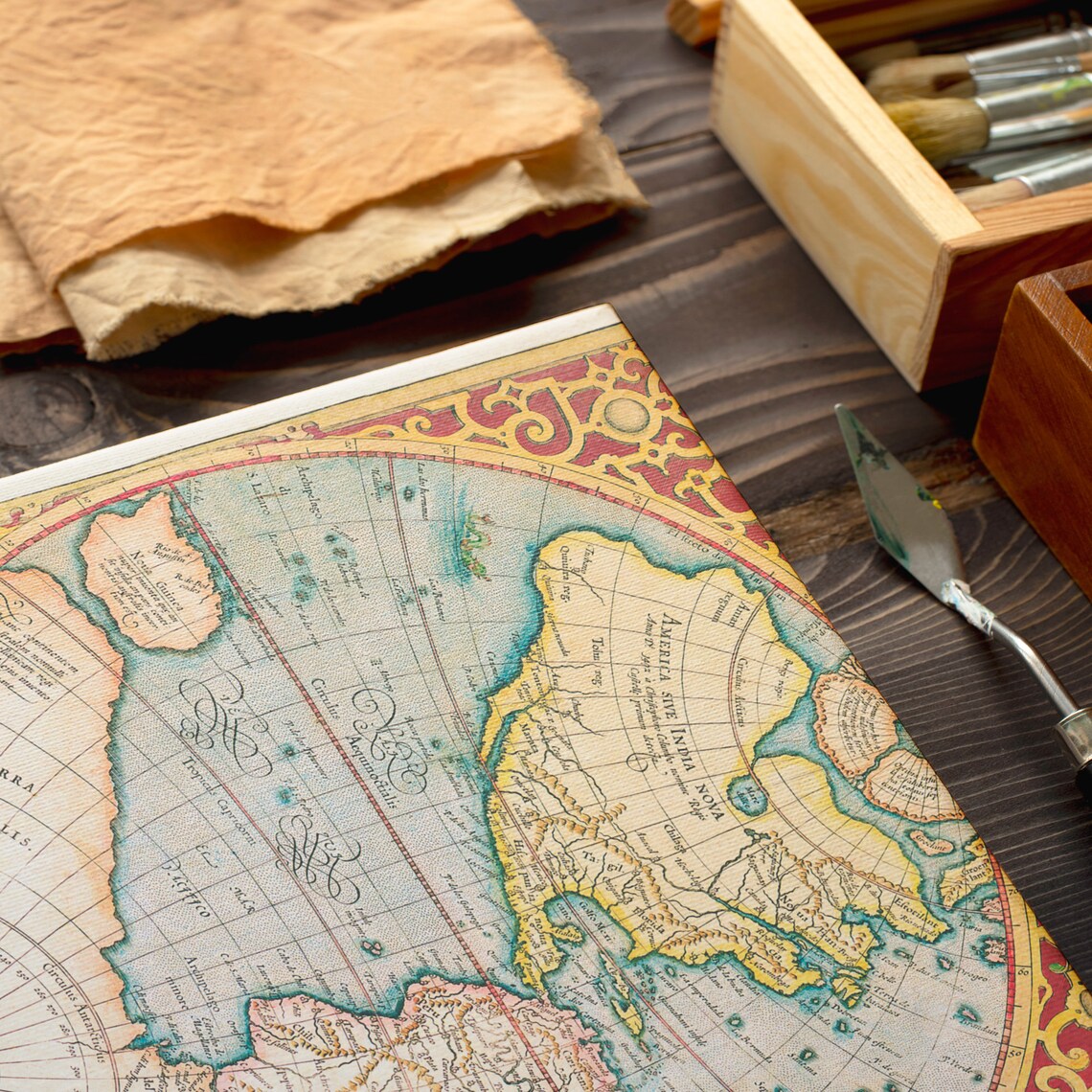 Map of the Word 1637 Orbis Terrae Compendiosa Descriptio Old - Etsy