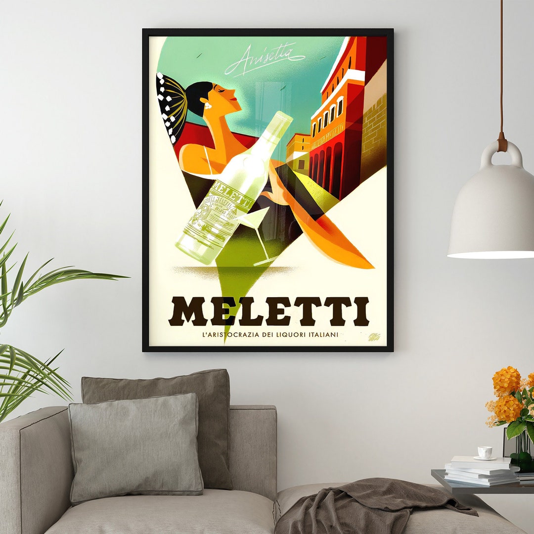 Meletti Liquor Posters / Vintage Poster Print Art Nouveau - Etsy